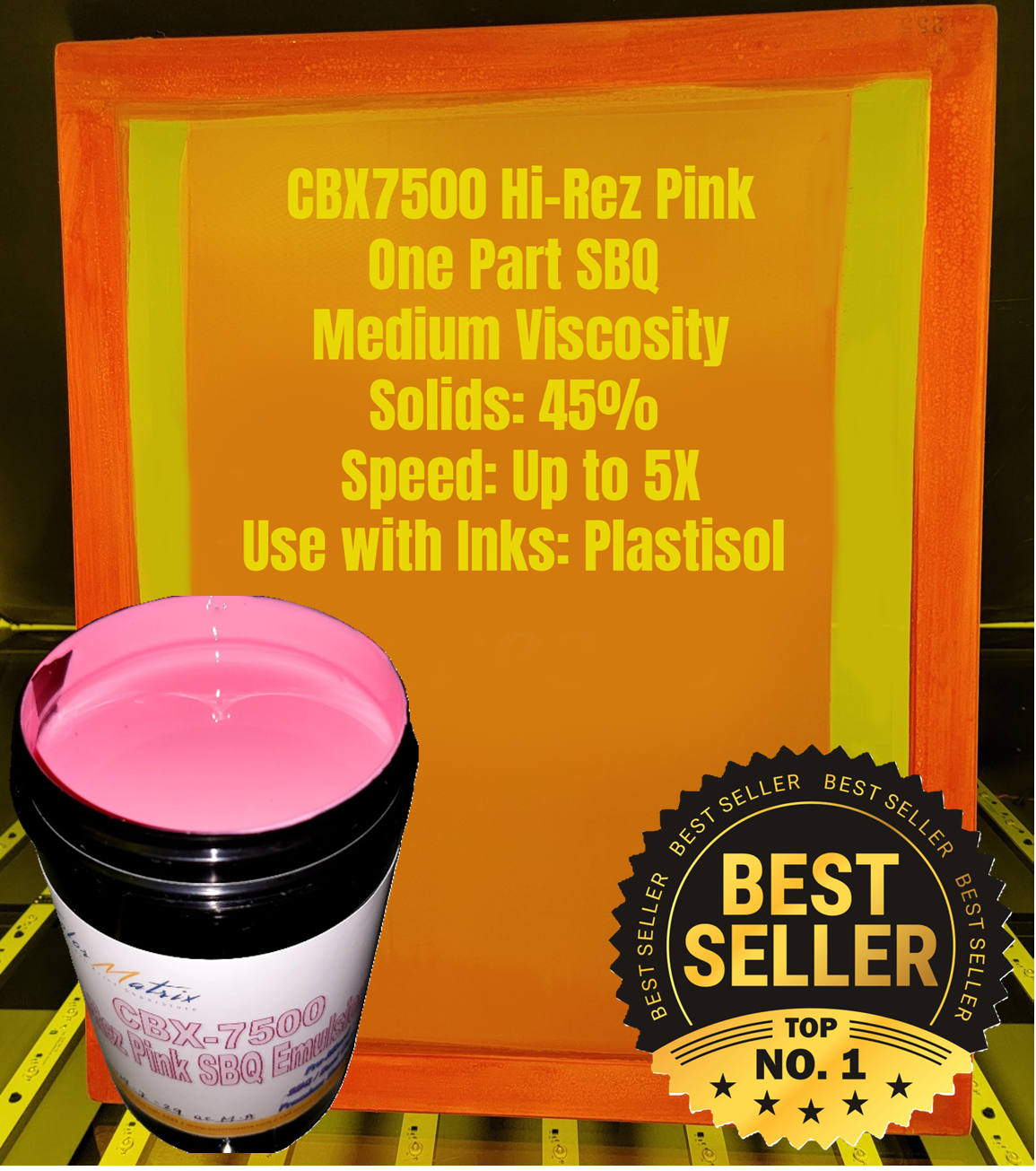 HiRez Pink Textile SBQ Screen print Photo Emulsion for screen printing ...
