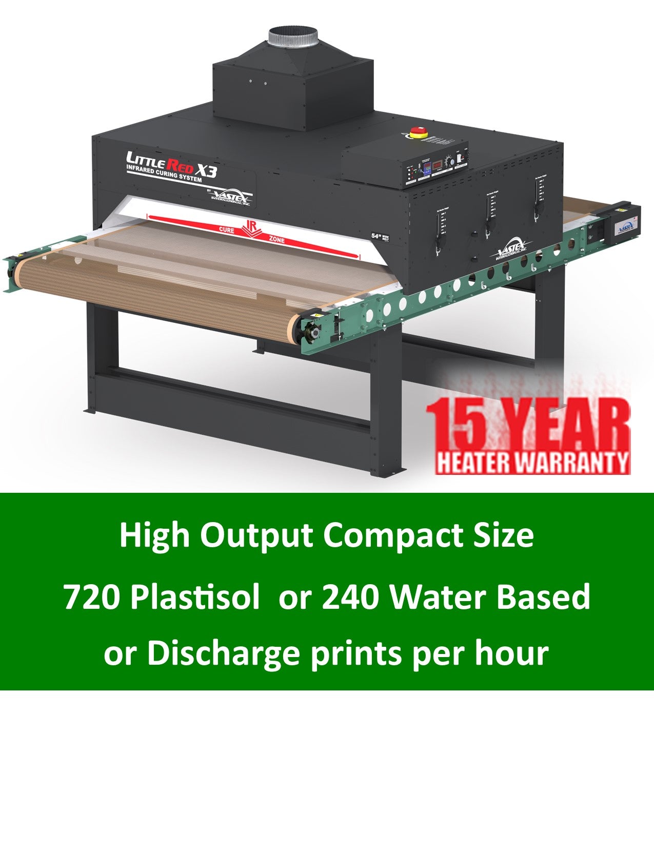 VASTEX LITTLE RED X3 SERIES 54" X 7.4' DRYER – kolormatrix